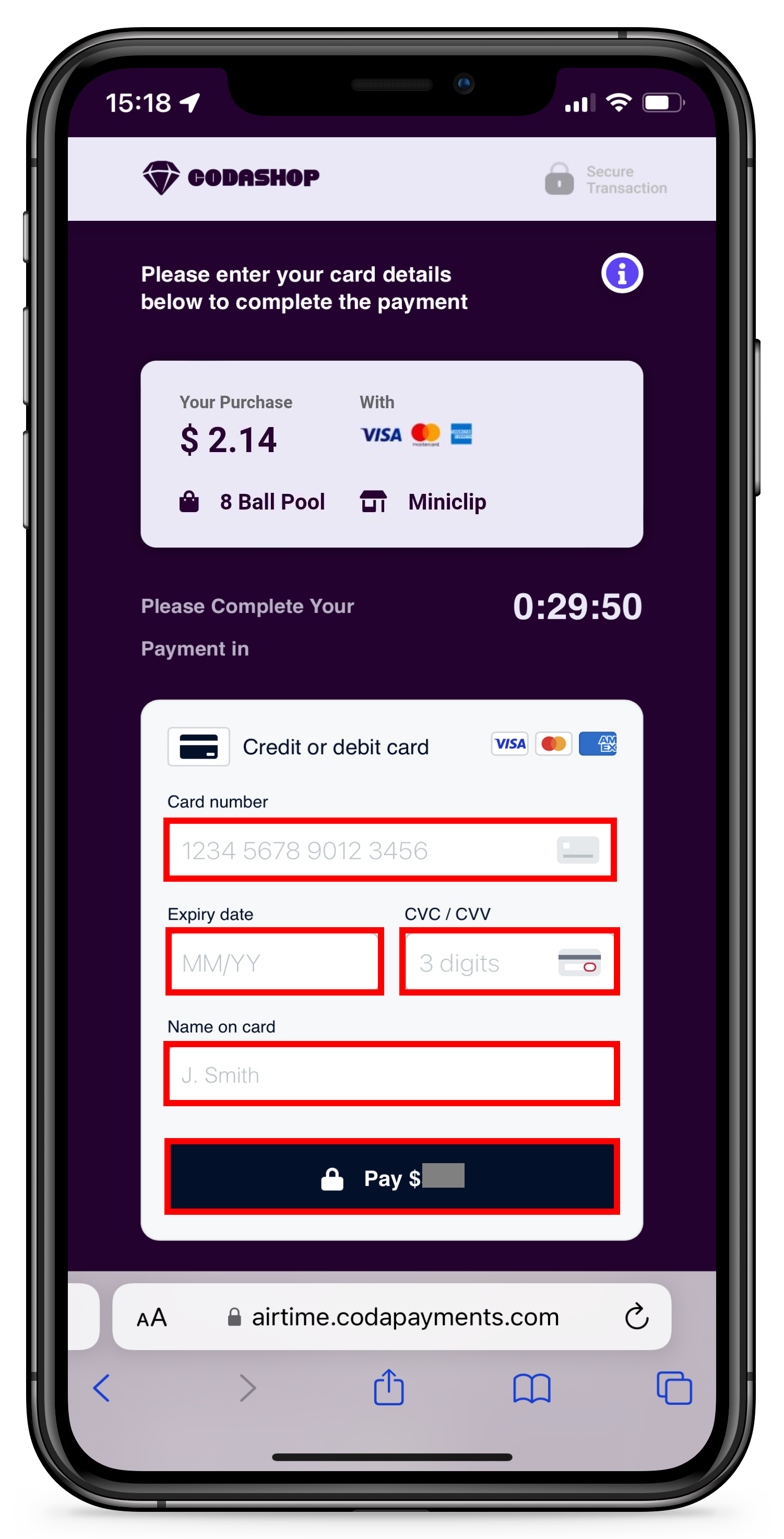 How to make a payment using Credit Or Debit Cards? – Codashop South Africa